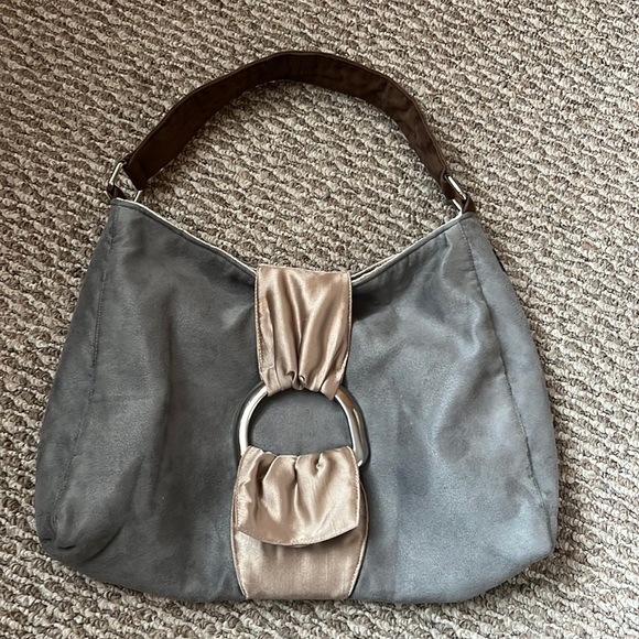 Lisa Lill Studio | Bags | Lisa Lill Studio Bag Gray Brown Tan Satin ...